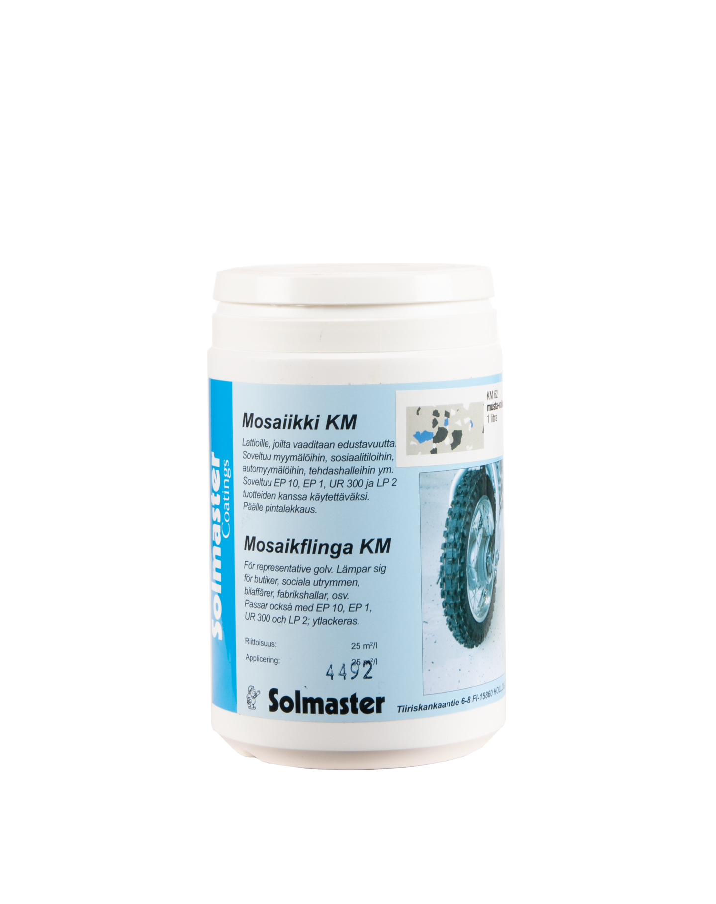 Mosaiikkihiutale Solmaster KM 62 1l musta-valkoinen-sininen - K-Rauta